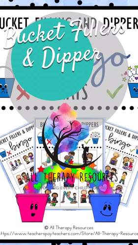 Bucket Filling and Bucket Dippers BINGO GAME by All Therapy Resources