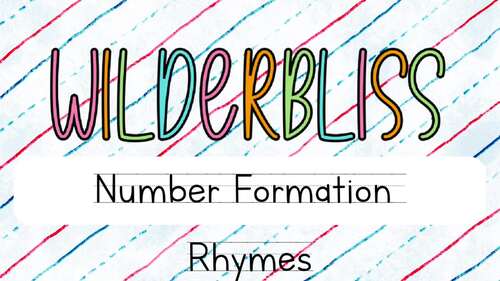 Number Formation Rhyme Posters by WilderBlissTeachingResources | TPT