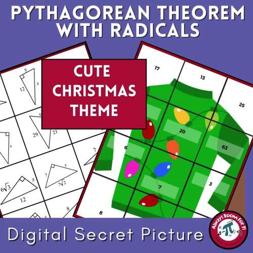 Pythagorean Theorem Mystery Picture High School Geometry Digital Puzzle