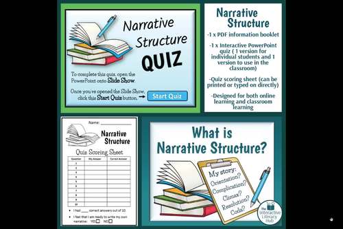 Narrative Structure PowerPoint, Interactive Quiz & Crossword (Narrative ...