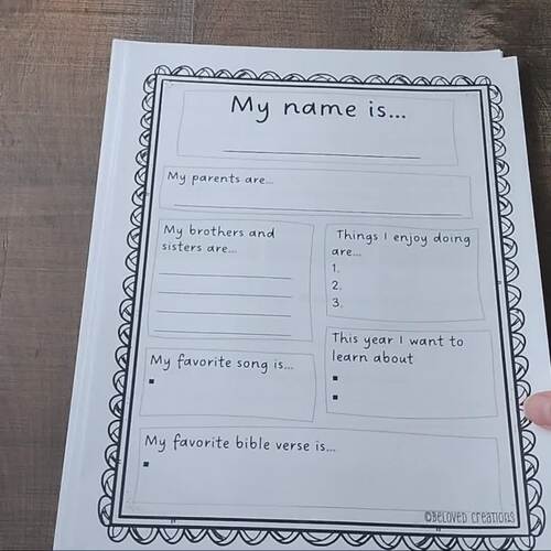 Sunday School Worksheets by Beloved Creations | TPT