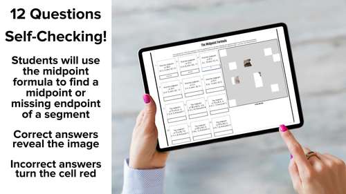 The Midpoint Formula Self-Checking Digital Activity by Rise and Sine