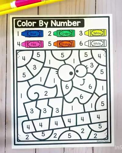 Dental Health Preschool Color By Number by Preschool Packets | TPT