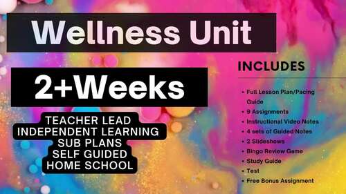 SUPER ATHLETE WELLNESS UNIT BUNDLE - Health - PE - FCS - Sports Nutrition