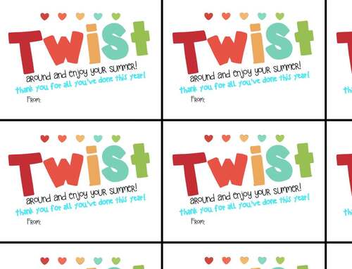 Friendship/ Rainbow Loom Bracelet End of Year Appreciation Gift Tag ...