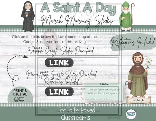 March Saint of the Day | Catholic Saints Daily Slides & Bulletin Board ...