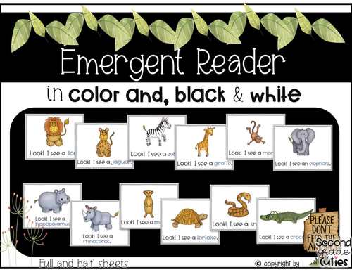 Zoo Animals Emergent Reader At the Zoo Sight Word Book by Second Grade ...