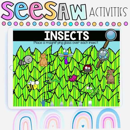 Seesaw Digital Learning Insects Science and Literacy Digital Activities