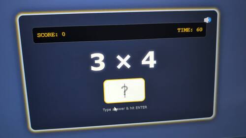 Interactive Multiplication Speed Run Game (HTML5) - Chromebook Compatible