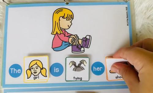 Sentence Strip SVO Pattern Adapted Flip book by Little Beacon | TPT