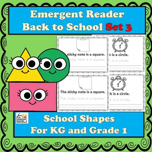 Back to School 2-D Shapes Emergent Reader | shape recognition for KG ...