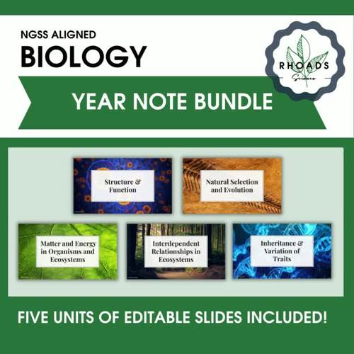 FULL YEAR High School Biology Notes by Rhoads Science | TPT