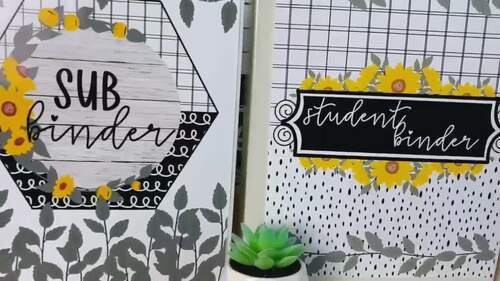 Farmhouse Classroom Decor / Teacher Planner Binder Cover/ Back To School