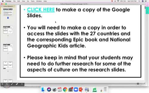 Culture Research Project | Google Slides & Printable PDF by That Sweet ...