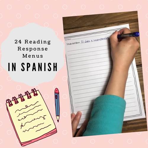 Reading Response Menus for Literacy Center in Spanish - Centro de lectura