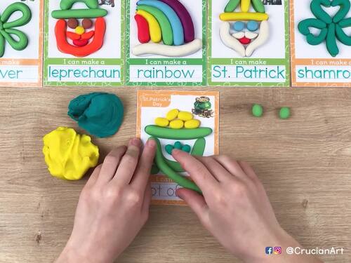 Saint Patrick's Day Playdough Mats: Fine Motor & Word Tracing Printable ...