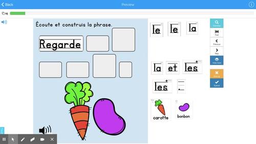 Distance Learning - Easter Predictable Sentences French BOOM Cards (Pâques)