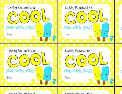 Popsicle Squishy Toys Beginning of Year Gift Tag- Looking forward to a ...