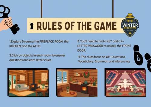 Winter Escape Room Boom Cards | WH Questions & Problem Solving | Speech ...