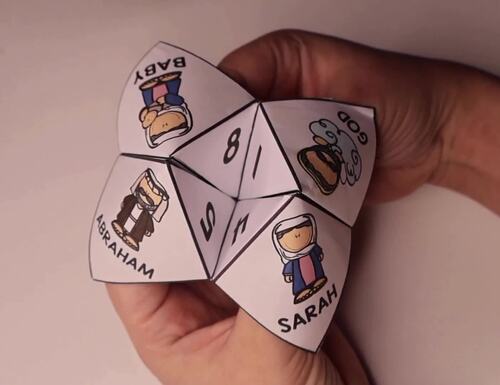 Abraham and Sarah Bible Cootie Catcher Craft for Sunday School or ...