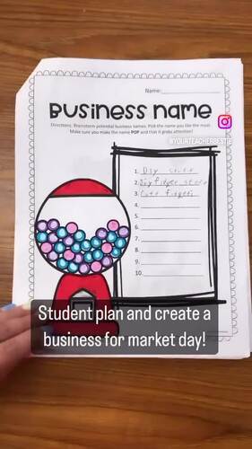 Market Day| Project Based Learning by Your Teacher Bestie | TPT