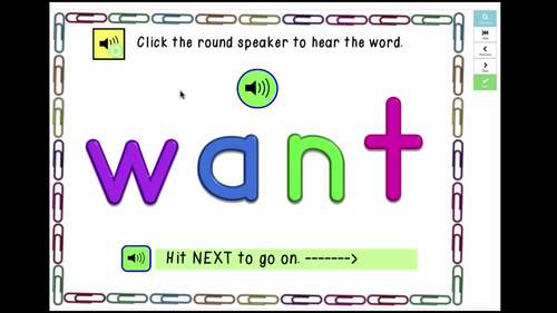 Boom Cards Sight Word Practice Lesson for the Word ATE 30 Cards with Audio