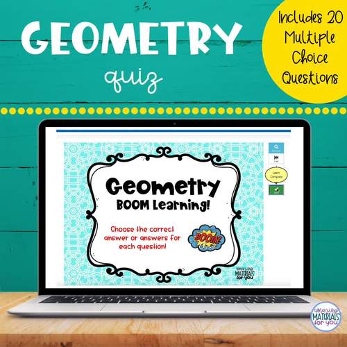 Boom Learning℠ Geometry Quiz by Amazing Materials for You by Amy Dickson
