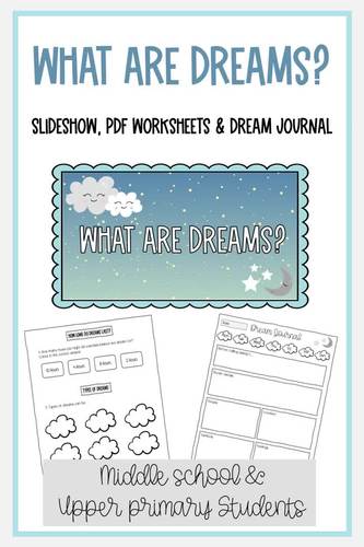 What Are Dreams? Slideshow, Worksheets and Journal activities | TPT