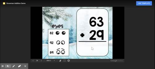 Build A Snowman Two Digit Addition and Subtraction Games Google Slides