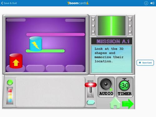 Spatial Memory Game, Boom™ Cards by PicaMeUp | TPT