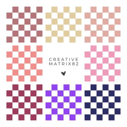 White Checkered Digital Paper – 30 Seamless Patterns by Creative Matrix82