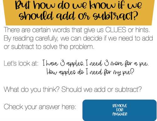What operation? (addition or subtraction) Digital Distance Learning LESSON