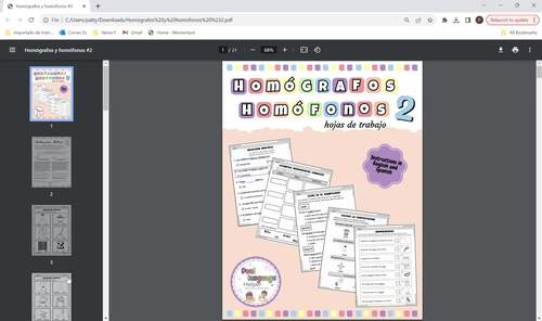 Homógrafos y Homófonos #2 by Dual Language Helper Ayudante Bilingue