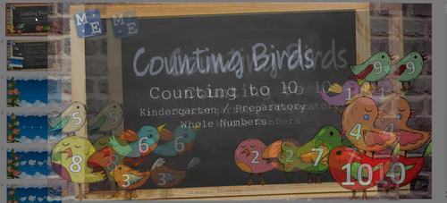 COUNTING TO 10 Number Sequencing Bird Theme for Google Slides™ PowerPoint®