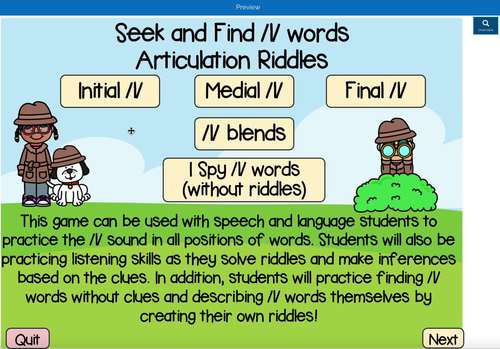 Seek and Find Articulation Boom Cards™ Speech Therapy I Spy Group Activity