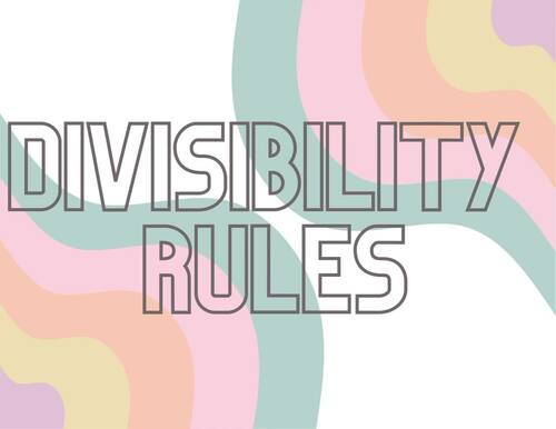 Divisibility Rules, Division, Divisibility Lesson, Math Lesson by Baily ...