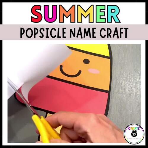 Popsicle Name Craft | Summer Name Writing Activity for Preschool ...