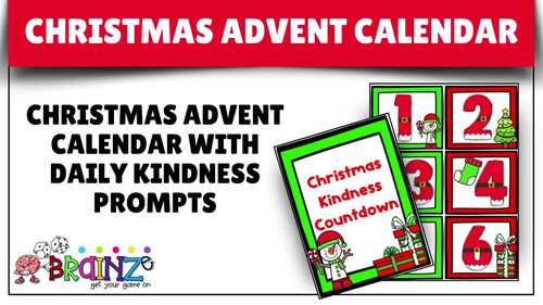 Christmas Advent Calendar with Daily Kindness Prompts | Christmas Countdown