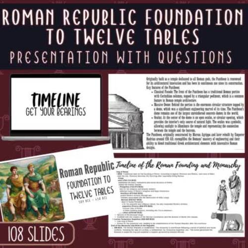 Roman Republic Foundation to Twelve Tables Presentation | TPT