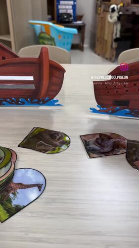 Noah's Ark Matching Pairs Game - Math - Sets of 2 - 2 by 2 - Memory Game