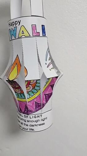 Diwali Lantern Craft Rangoli Diya Holidays Around The World Coloring ...
