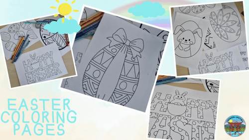 Easter Coloring Pages Spring Activities by Teodora Notira | TPT