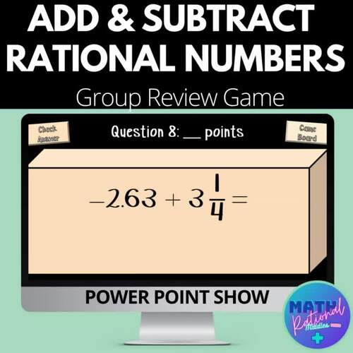 Rational Numbers - Add and Subtract Group Activity by Math Rational Middles
