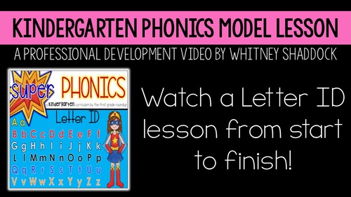 Kindergarten Phonics Curriculum Model Lesson Video on Letter Naming