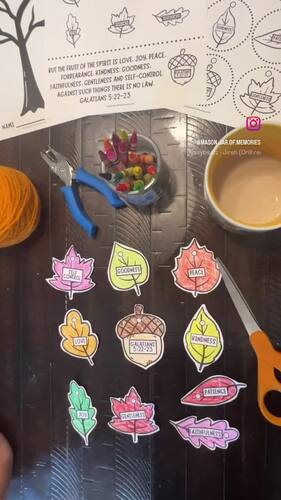 Fruits of the Spirit, Bible Lesson, Fall Craft, Galatians 5 22 23 ...
