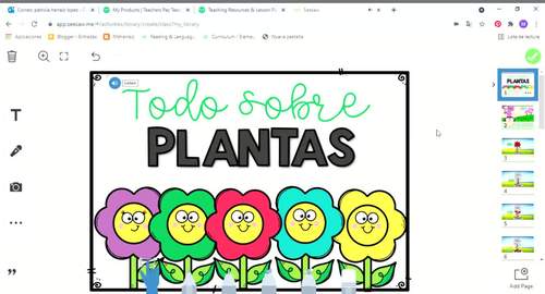 Digital Las plantas | Seesaw | Google Slides | PPT | Plants in Spanish ...