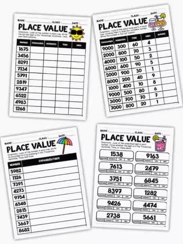 PLACE VALUE | THOUSANDS HUNDREDS TENS AND ONES | FOR GRADE 1 - 3 ...