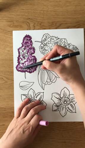 Spring Flower Craft | Color, Cut and Paste Activity | Mother’s Day Craft