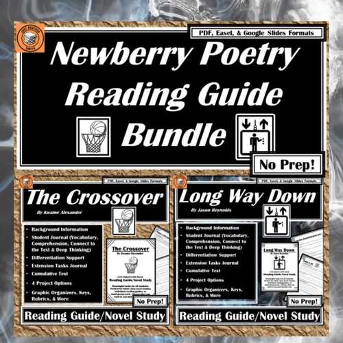Newbery Poetry Reading Guide Bundle for "Long Way Down" and "The Crossover"