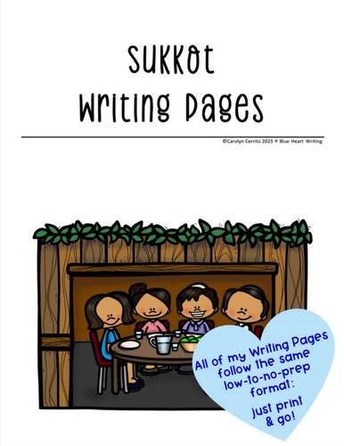 Sukkot Activities | Sukkot Writing Prompts | Jewish Holidays | TPT